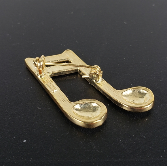Jewelry | Music Note Gold Plated Pin | Poshmark